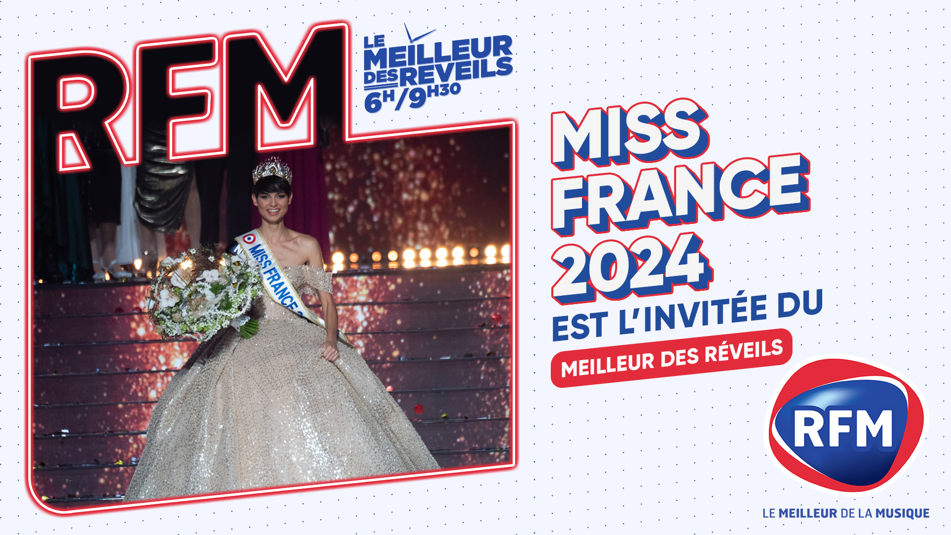 Miss France 2024 : invitée du meilleur des Réveils lundi 18 décembre