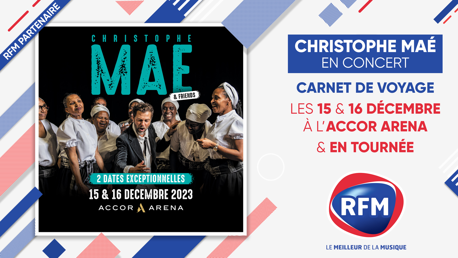 Christophe Maé ajoute une 2ème date à l'Accor Arena de Paris