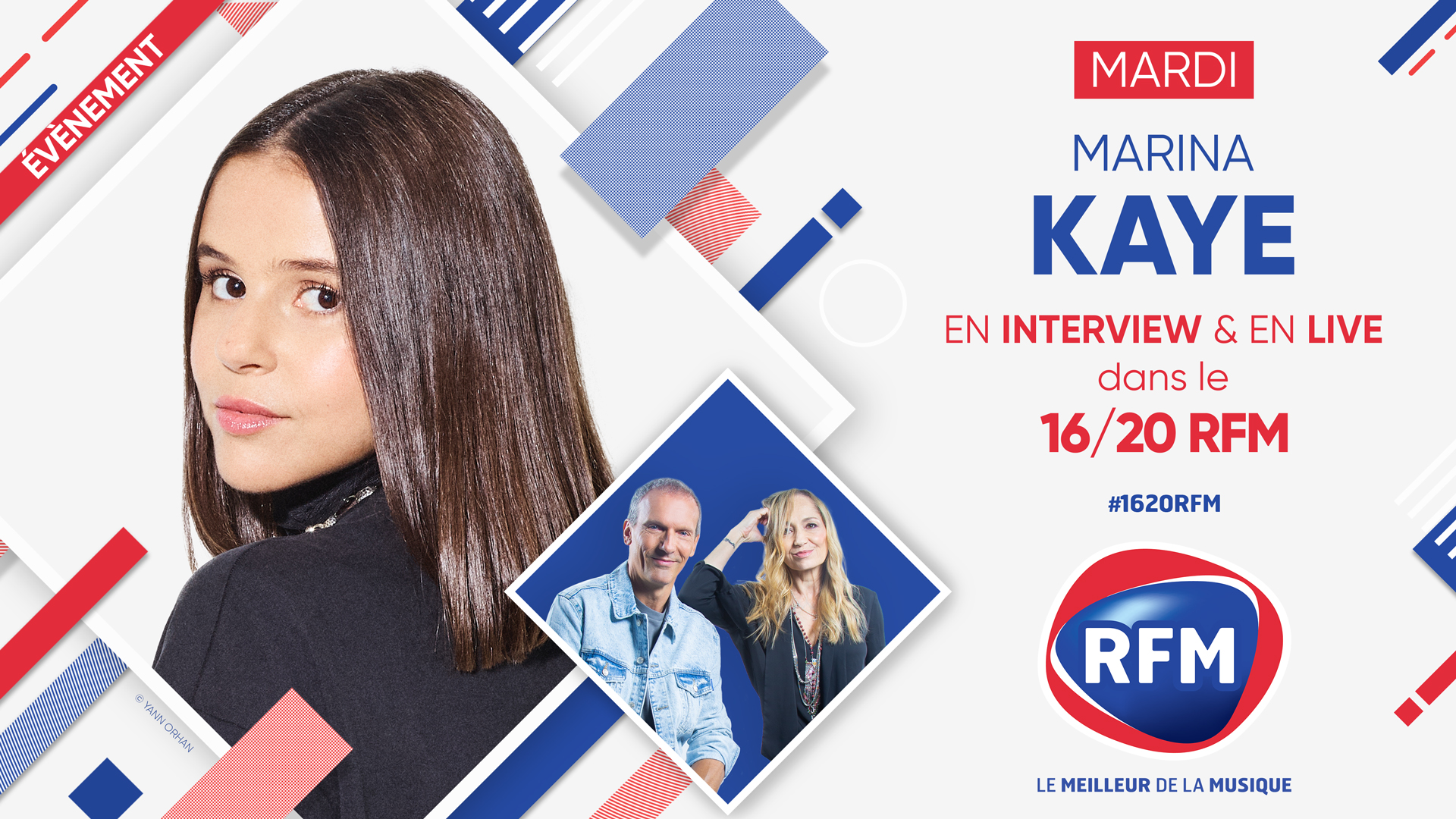 mardi 21 mars : Marina Kaye en interview et en live dans le 16/20