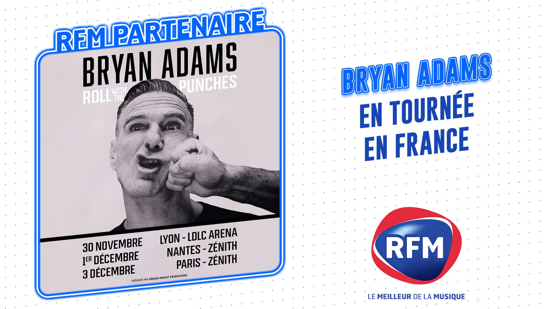Bryan Adams en tournée en partenariat avec RFM